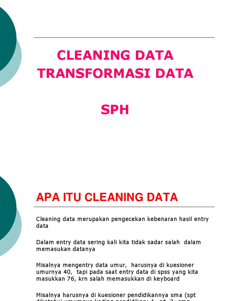 Cleaning & Transformasi Data | PDF | Metode & Bahan Ajar