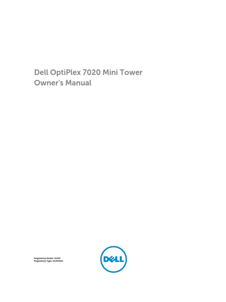 Dell d13m User Manual | PDF | Booting | Electrical Connector