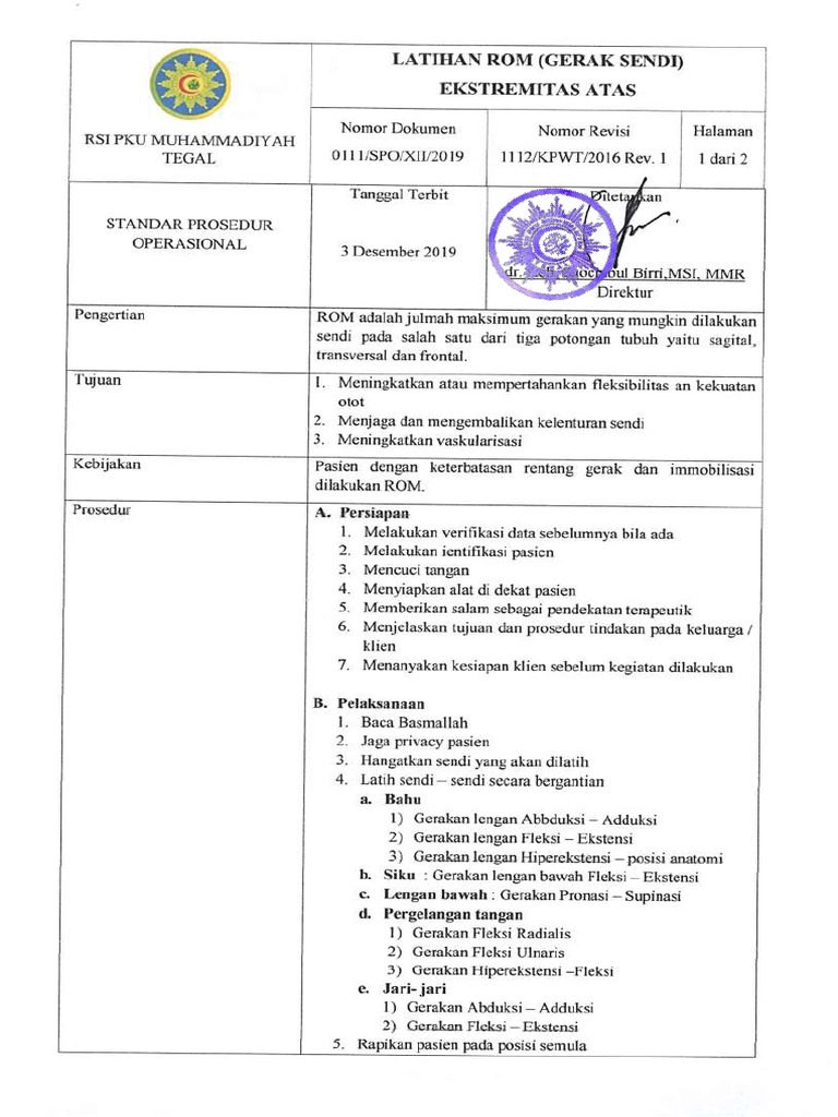 Rom Ekstremitas Atas | PDF | Pengembangan Diri | Kesehatan Holistik