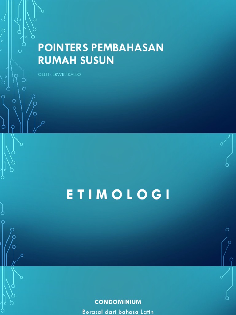 MATERI PPPSRS Rumah Susun | PDF