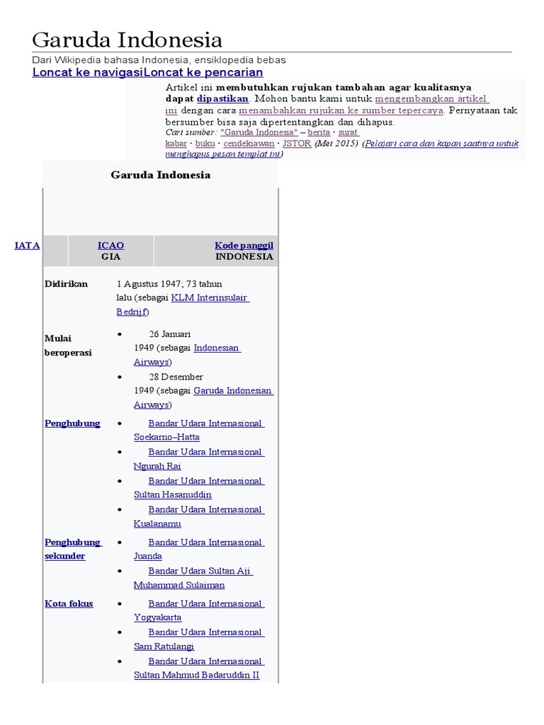 Garuda Indonesia | PDF