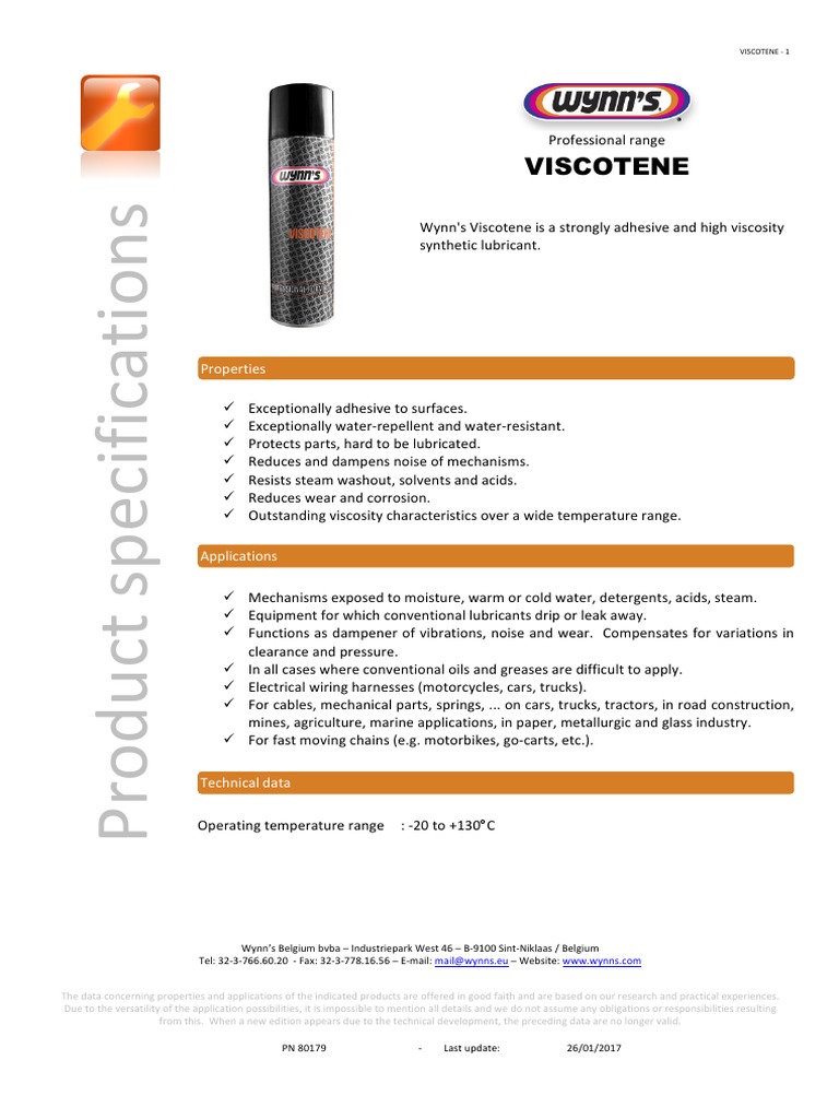 Viscotene EN-1 | PDF | Lubricant | Chemical Substances