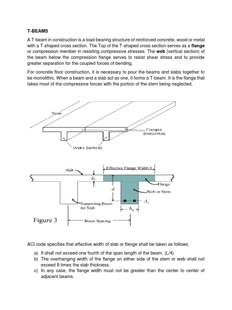 T-Beam Design | PDF | Beam (Structure) | Mechanical Engineering