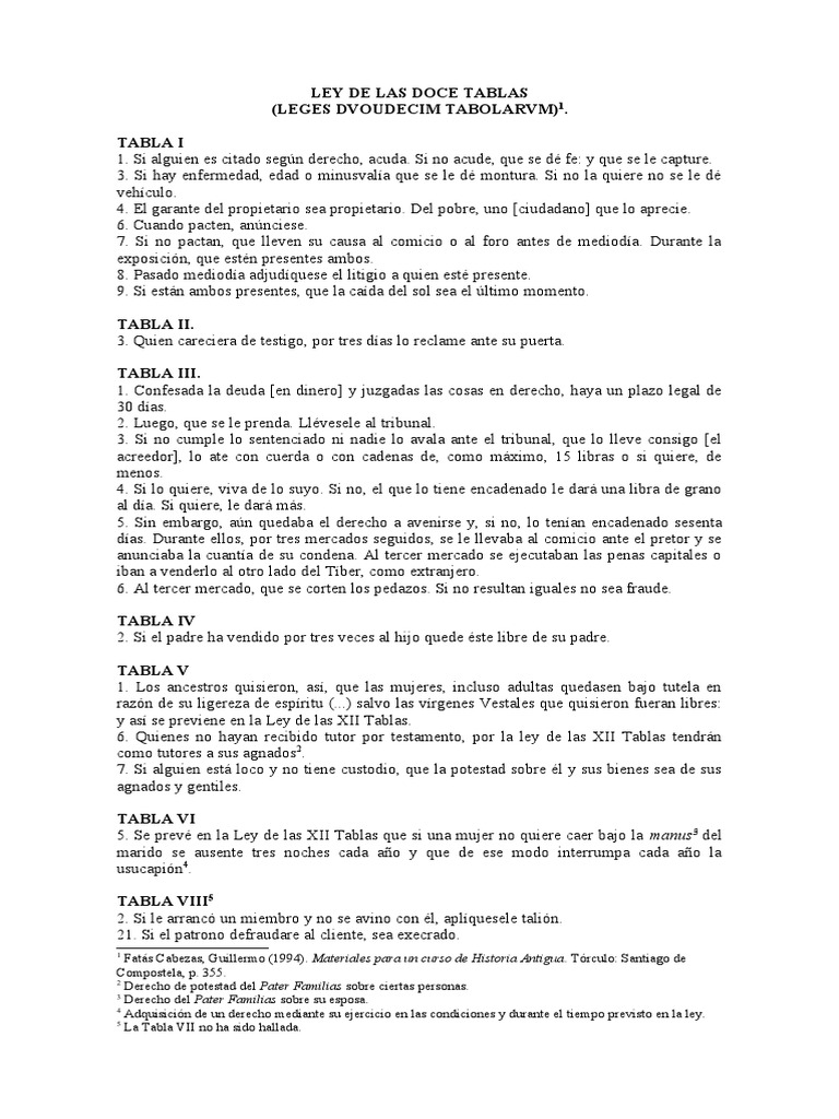 Ley de Las Doce Tablas | PDF | Roma antigua