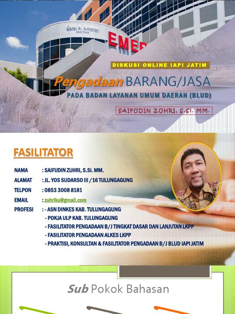 Iapi Jatim-Pbj Blud Online | PDF | Pengelolaan Keuangan & Uang