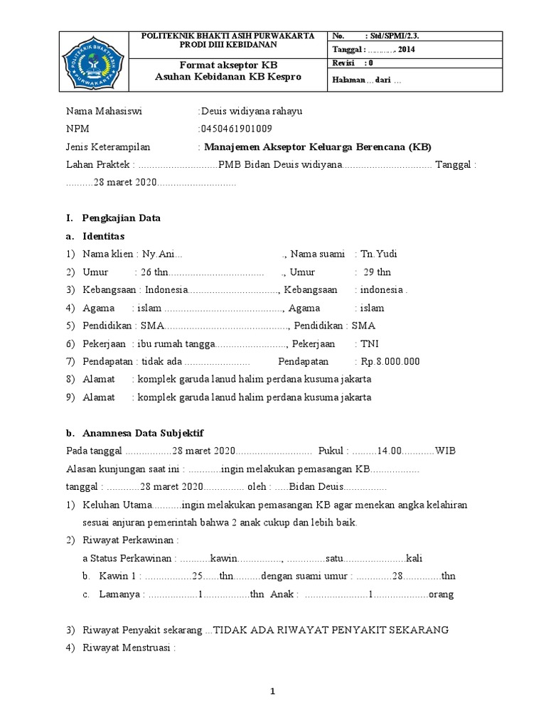 Format KB Baru | PDF | Kesehatan Holistik