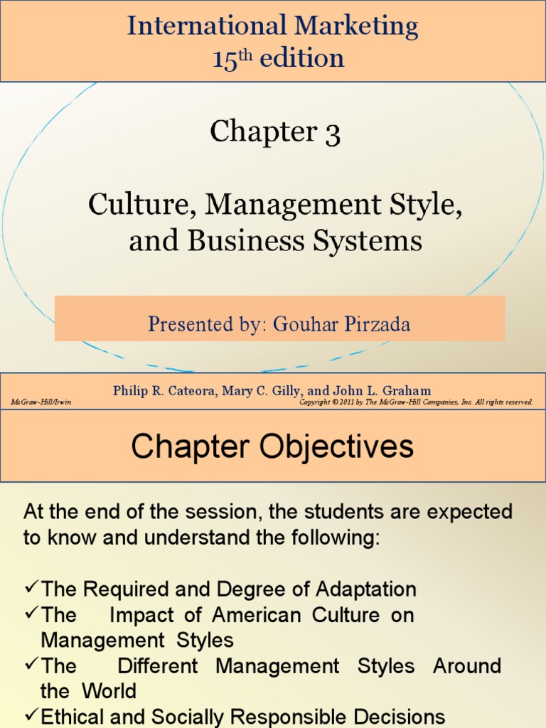 CH 3-Culture Management Style and Business Systems | PDF ...