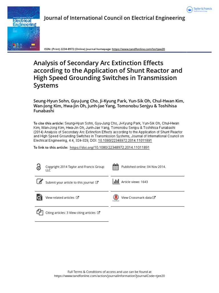 Analysis of Secondary Arc Extinction Effects According To The ...