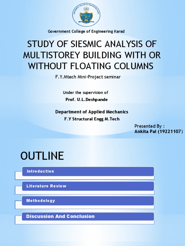 Study of Siesmic Analysis of Multistorey Building With or Without Floating Columns | PDF ...