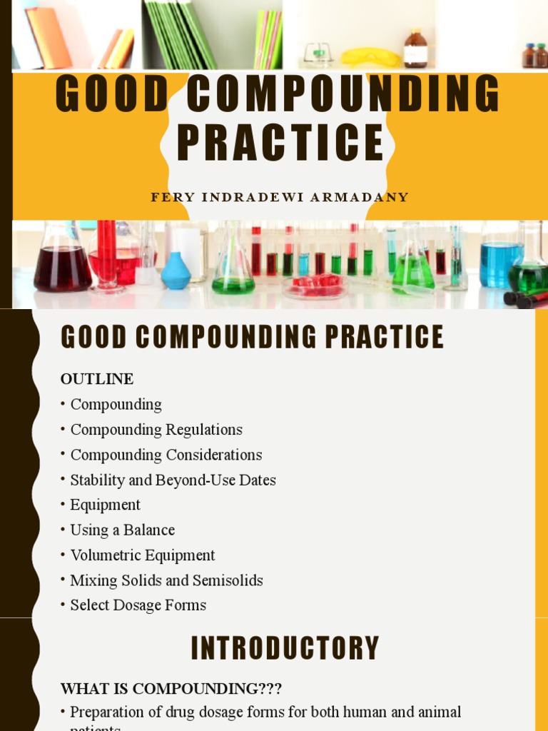 Good Compounding Practice | PDF | Pharmacy | Medical Prescription