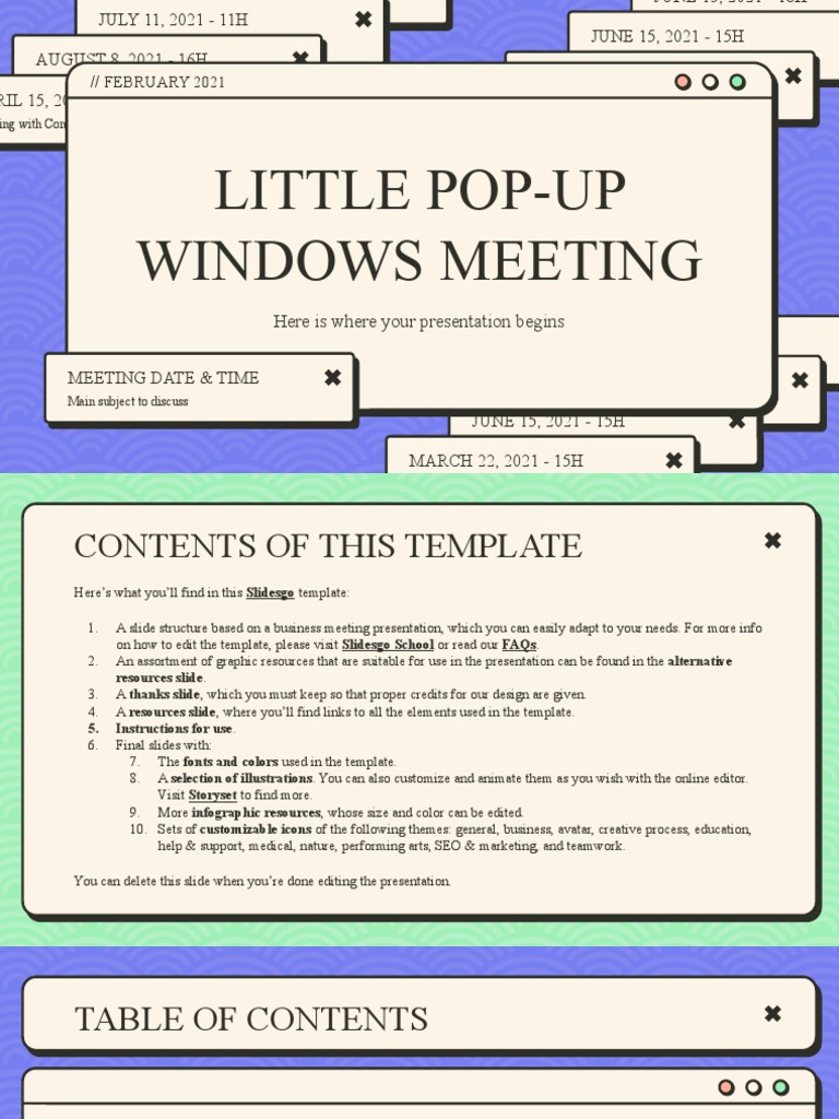 Little Pop-Up Windows Meeting by Slidesgo | PDF | Planets | Mercury ...
