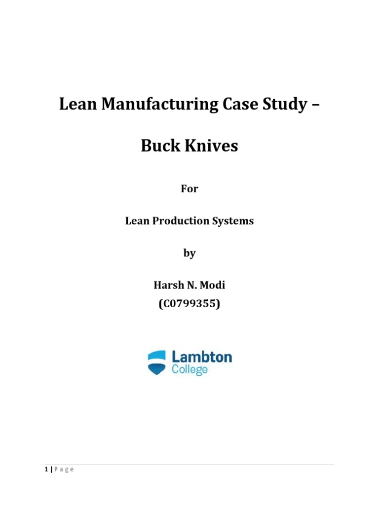 Lean Manufacturing at Buck Knives | PDF | Lean Manufacturing | Inventory