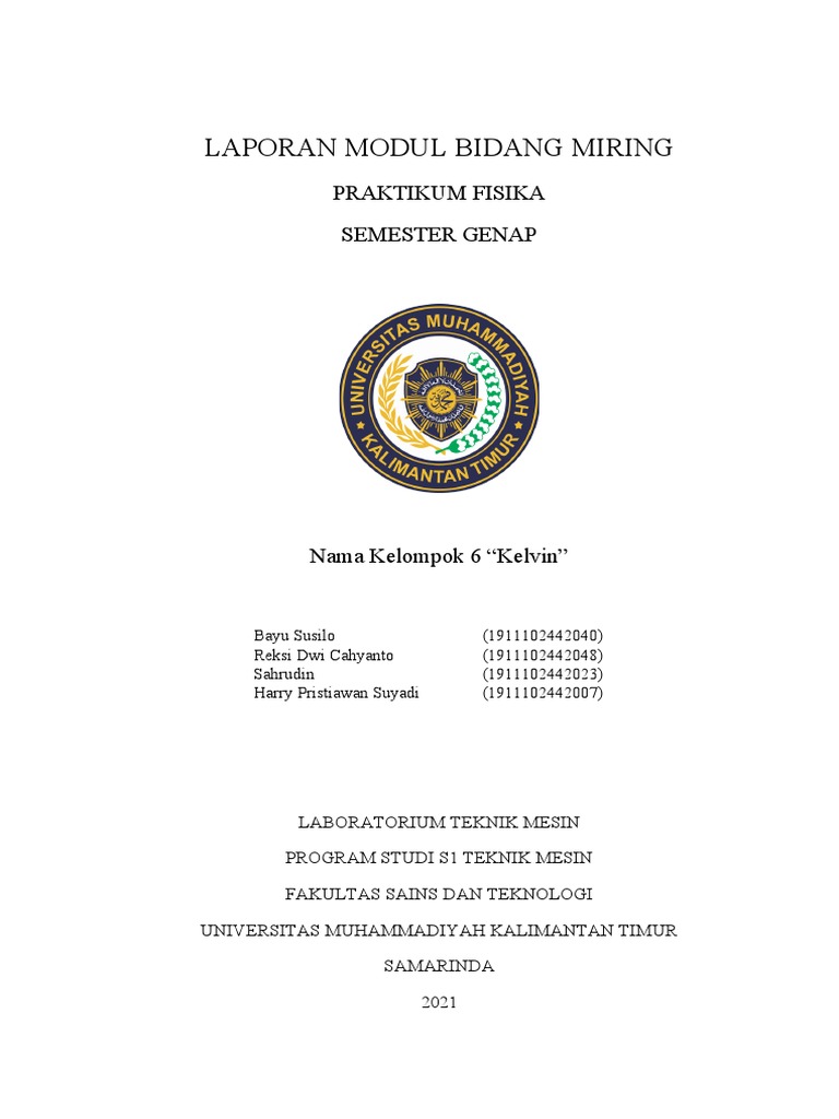 Laporan Modul Bidang Miring | PDF