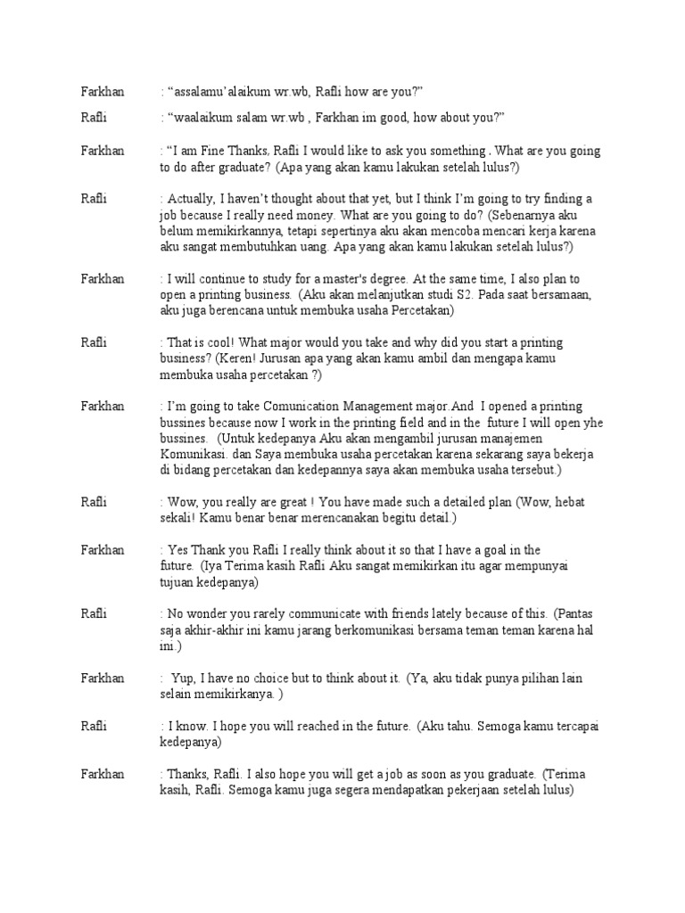 Dialog Future | PDF | Karier & Perkembangan