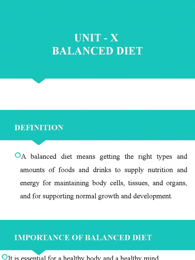 Balanced Diet | PDF | Vitamin | Foods