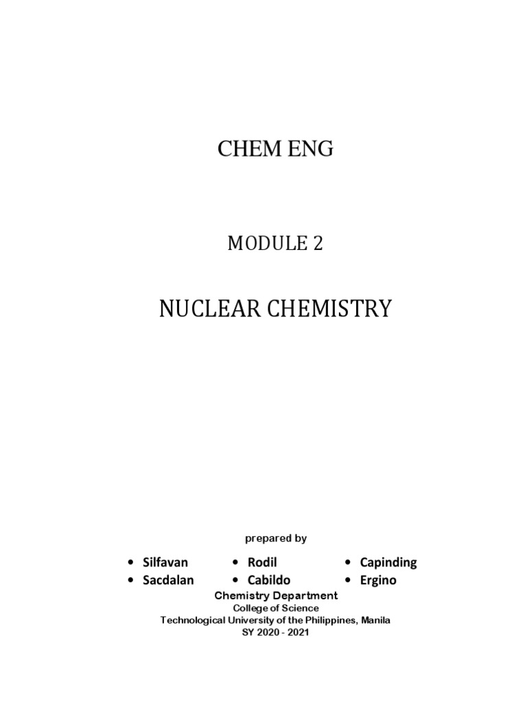 Module 2 - Nuclear Chemistry | PDF | Radioactive Decay | Radionuclide