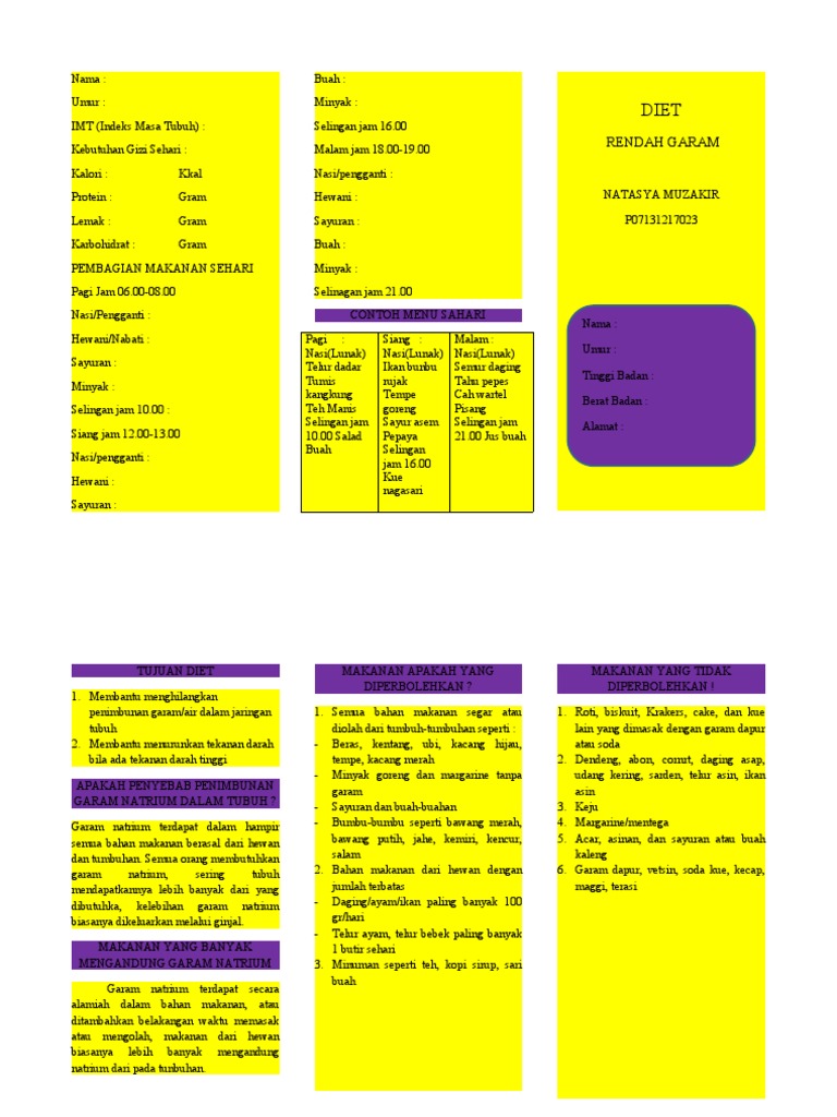 Leaflet Rendah Garam | PDF