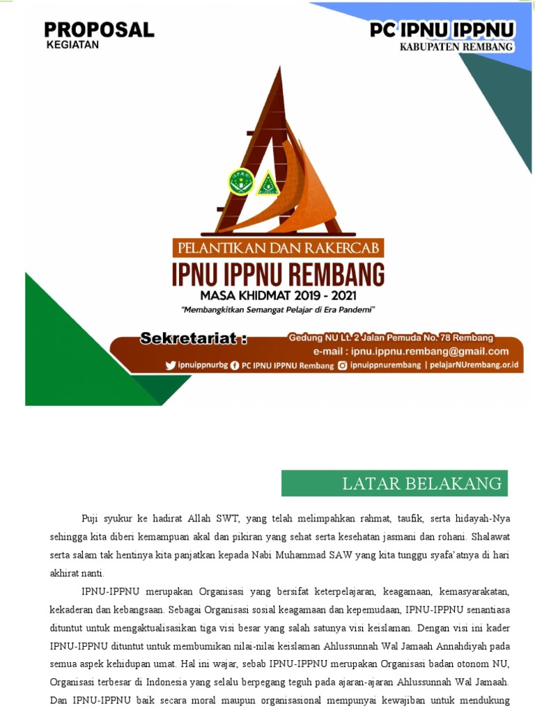 Proposal Pelantikan 2020 Cetak | PDF