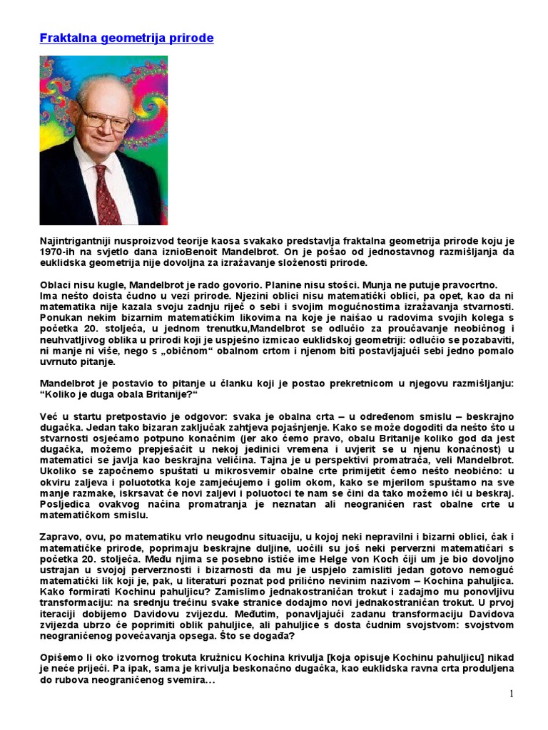 Fraktalna Geometrija Prirode | PDF