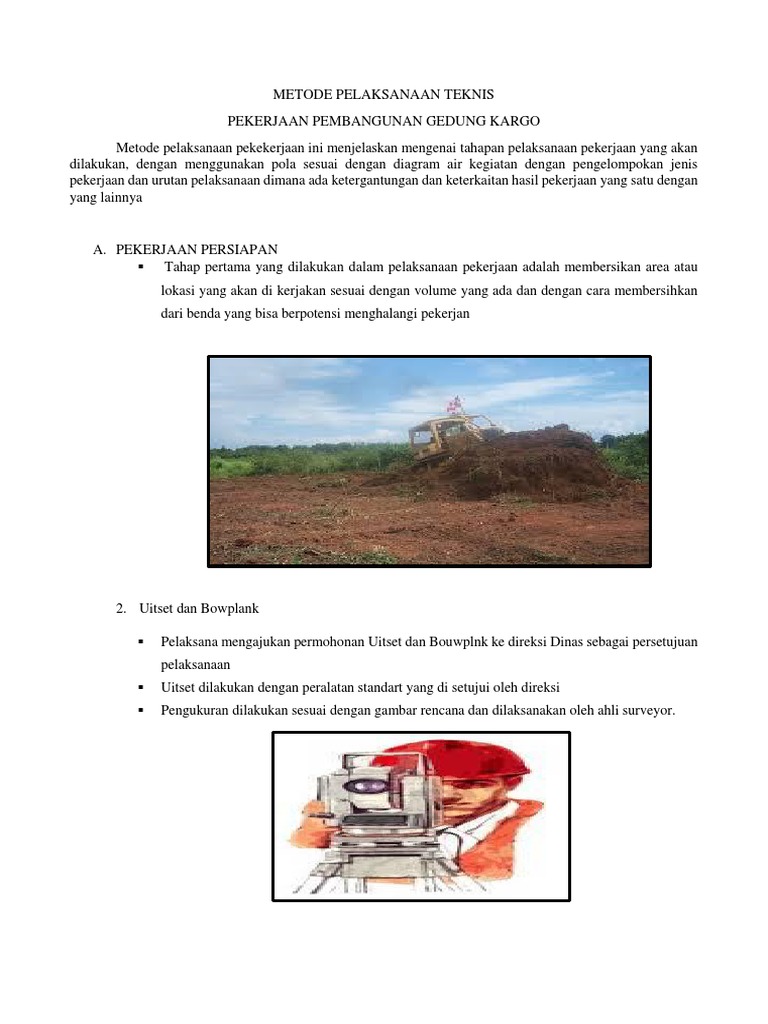 2.metode Pelaksanaan Teknis Gedung Cargo Fix | PDF
