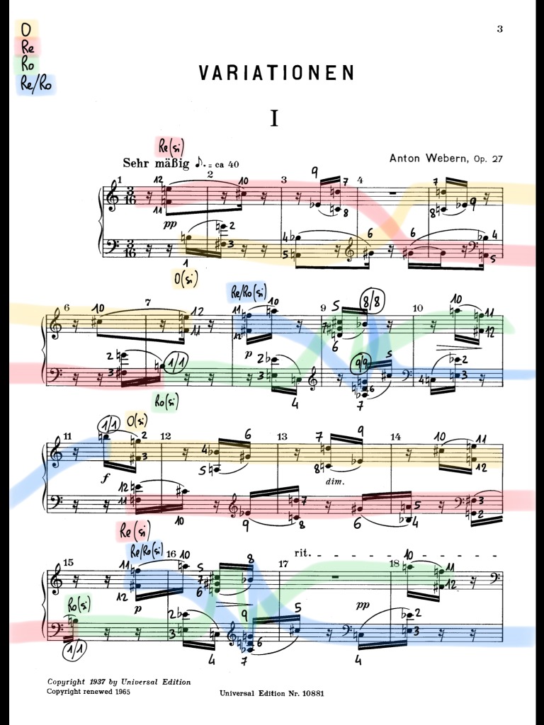 Webern - Op. 27 N. 1 (Analisi) | PDF