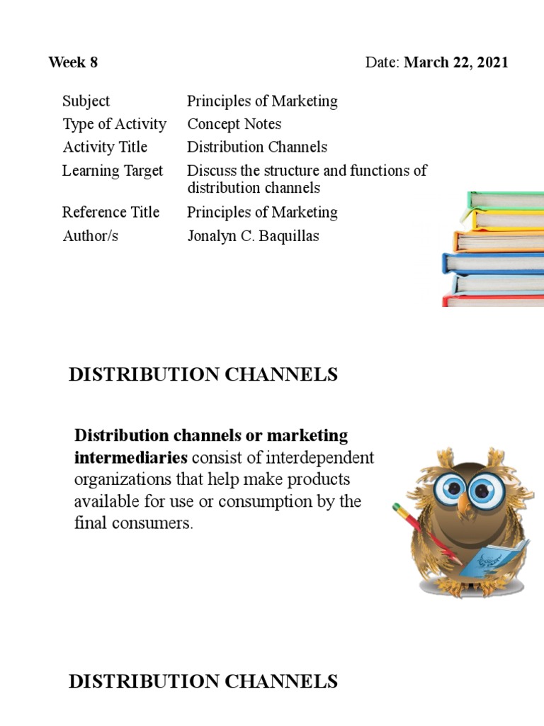 Distribution Channels | PDF | Marketing | Retail