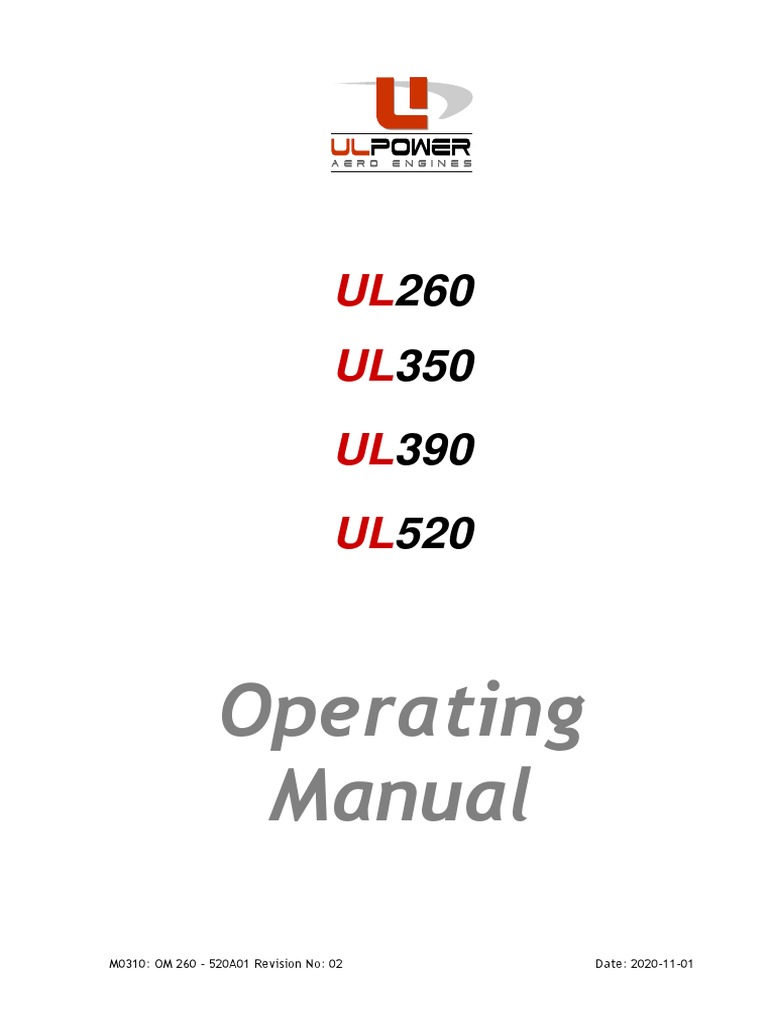 UL UL UL UL: Operating Manual | PDF | Throttle | Fuel Injection