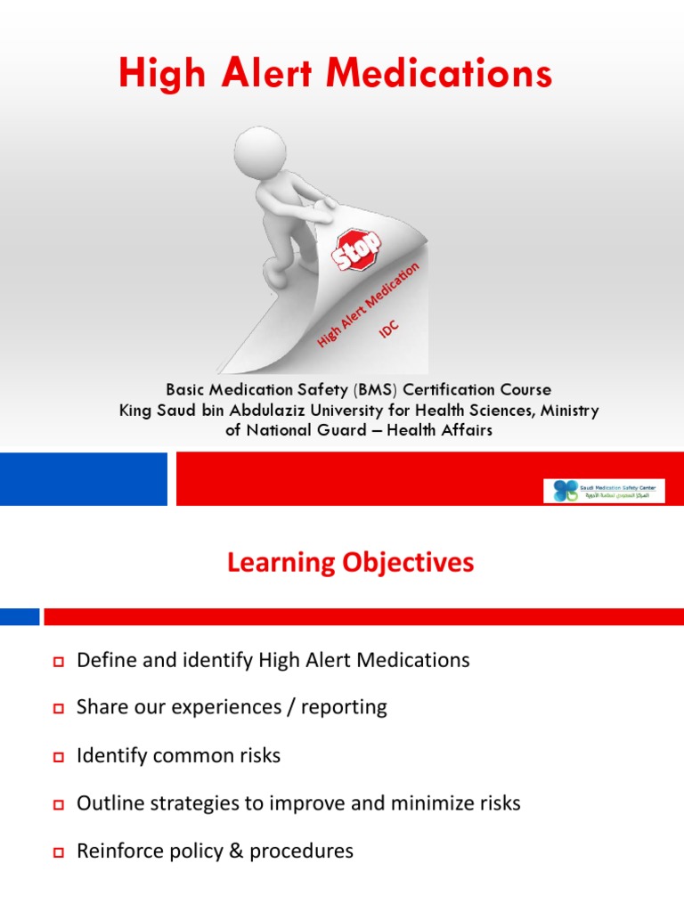 High Alert Medications Safety Strategies | PDF | Chemotherapy | Drugs