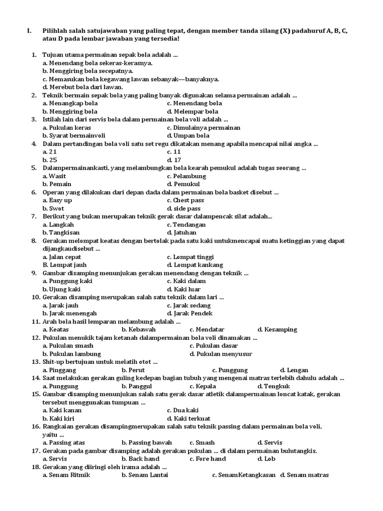 Soal Ujian Sekolah Kelas 6 | PDF