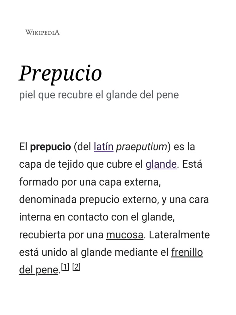 Prepucio - Wikipedia, La Enciclopedia Libre | PDF | Sistema ...