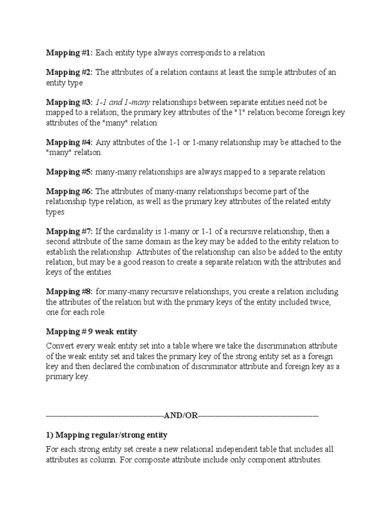 Database Entity-Relationship Mapping Guide | PDF | Relational Database | Scientific Modeling
