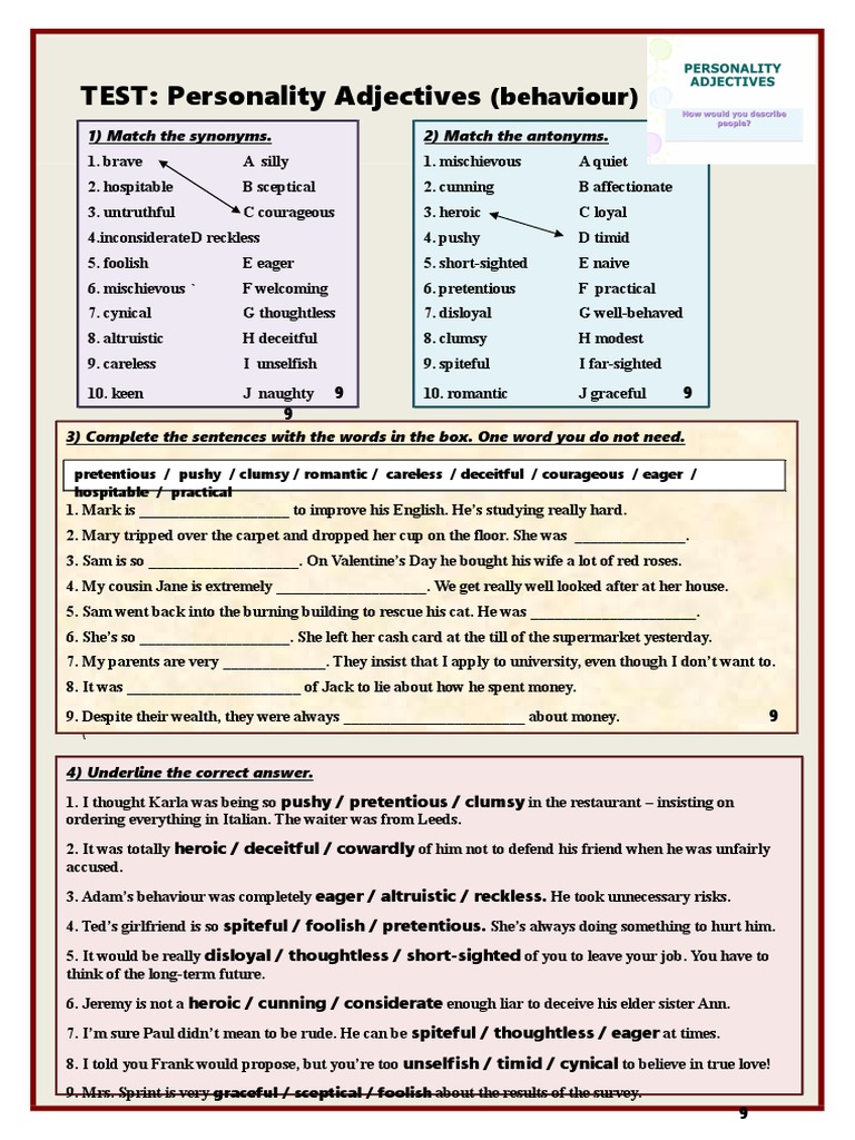 Vocabulary Practice for ESL Learners | PDF