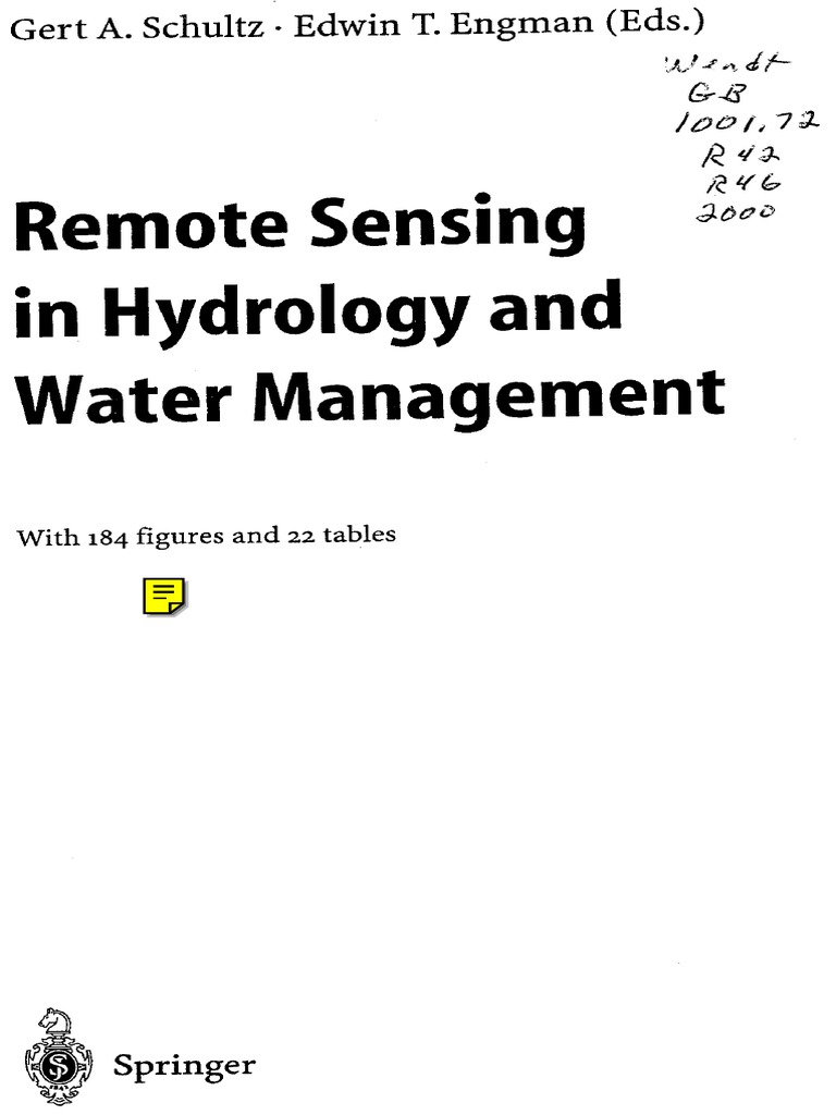 Remote Sensing in Hydrology and Water Ma | PDF