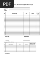 Tabel Daftar Stock Atk | PDF