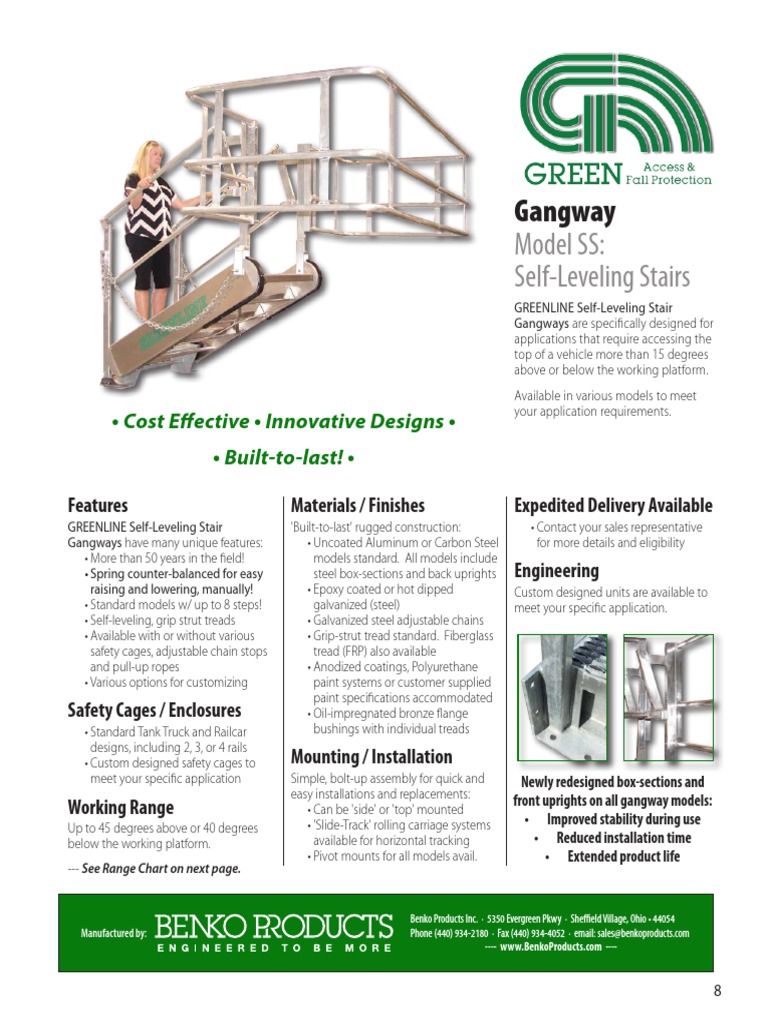 GREEN Access Gangway Self Leveling Stair Gangway | PDF | Wheeled ...
