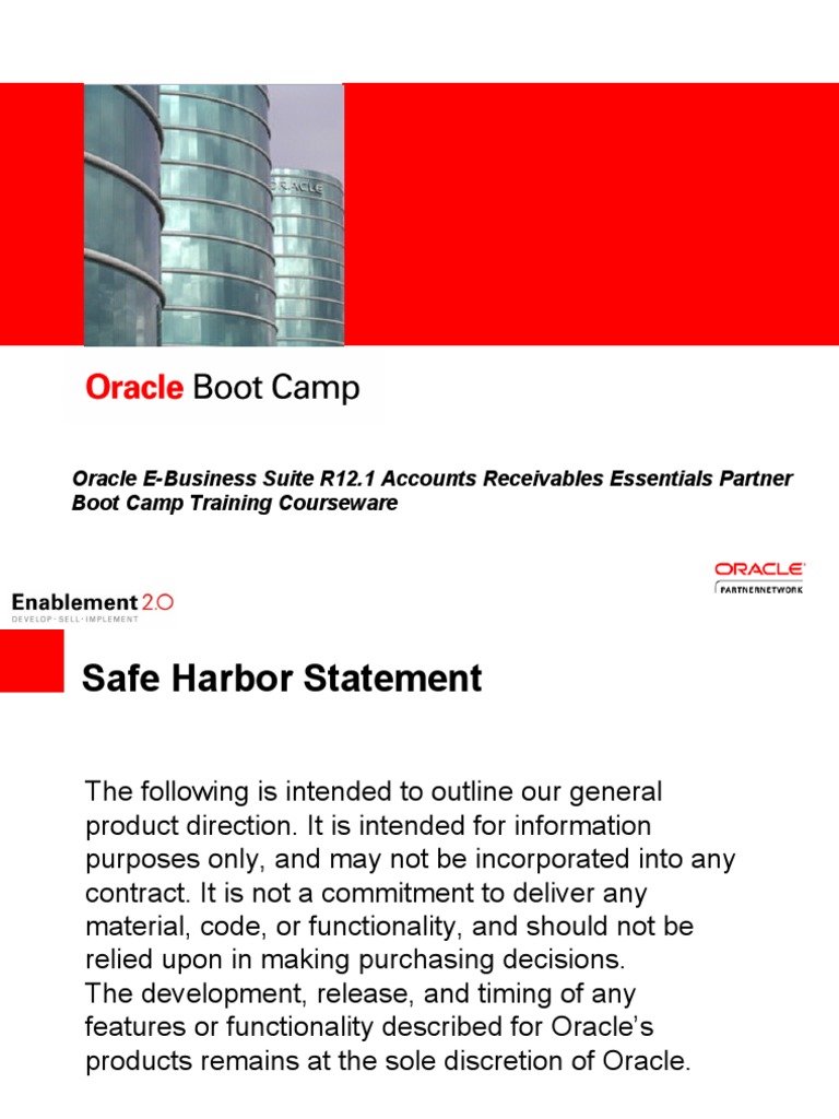 Oracle E-Business Suite R12.1 Accounts Receivables Essentials Partner ...