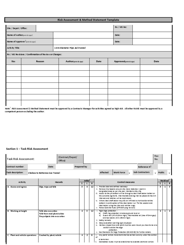 Risk Assessment for Tunnel Operations | PDF | Tunnel | Water Pollution