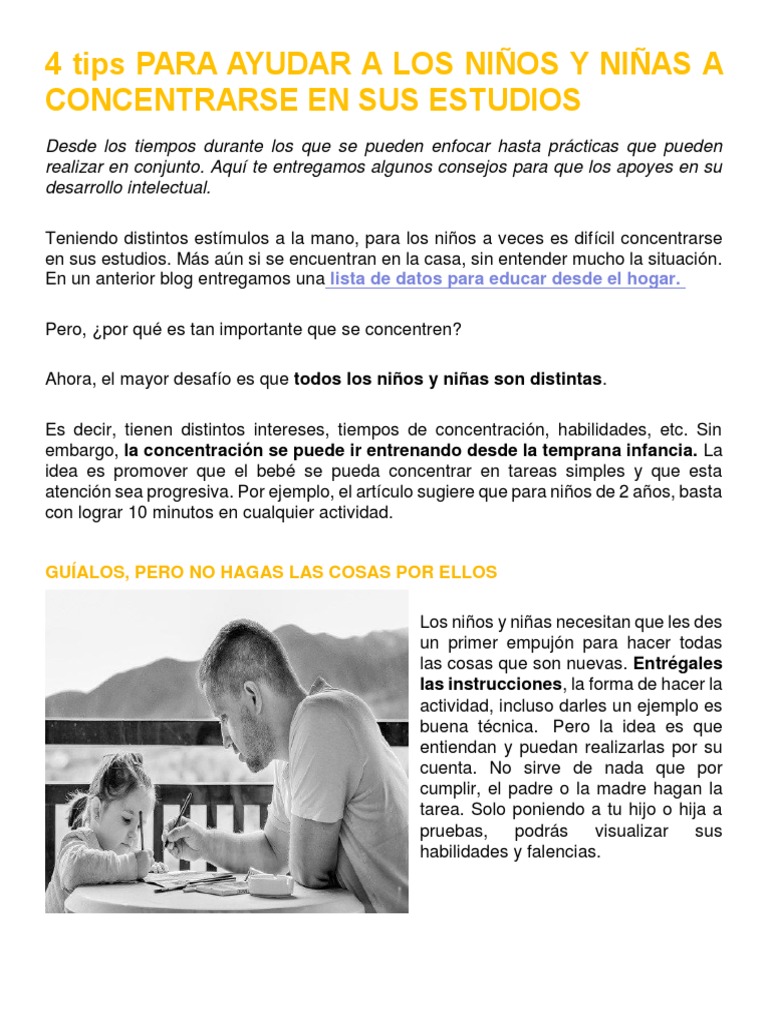 4 Tips PARA AYUDAR A CONCENTRARSE EN SUS ESTUDIOS | PDF | Dormir | Science