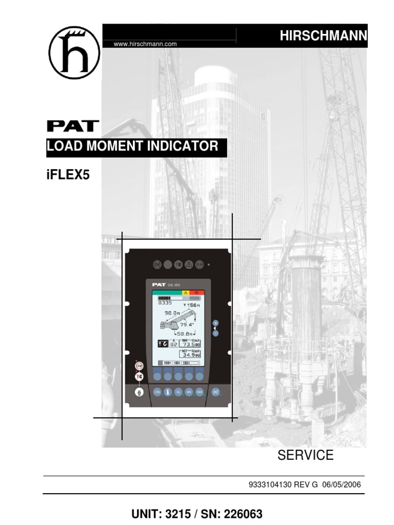 PAT IFLEX5 Service Manual | PDF | Sensor | Equipment