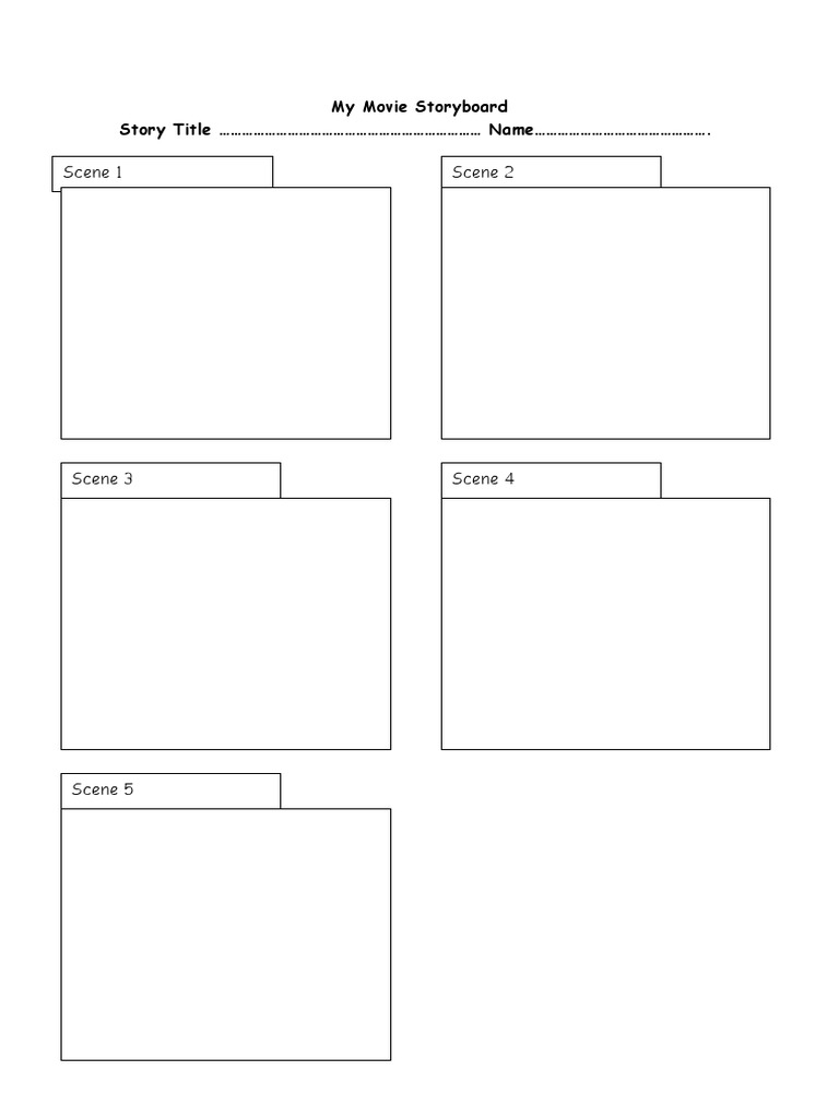 Blank Movie Storyboard | PDF