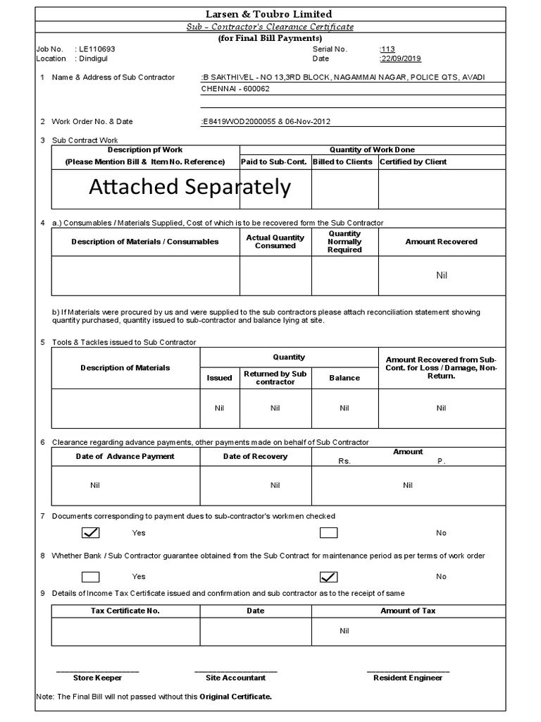 03 SC-Clearance Certificate | PDF | Payments | Receipt
