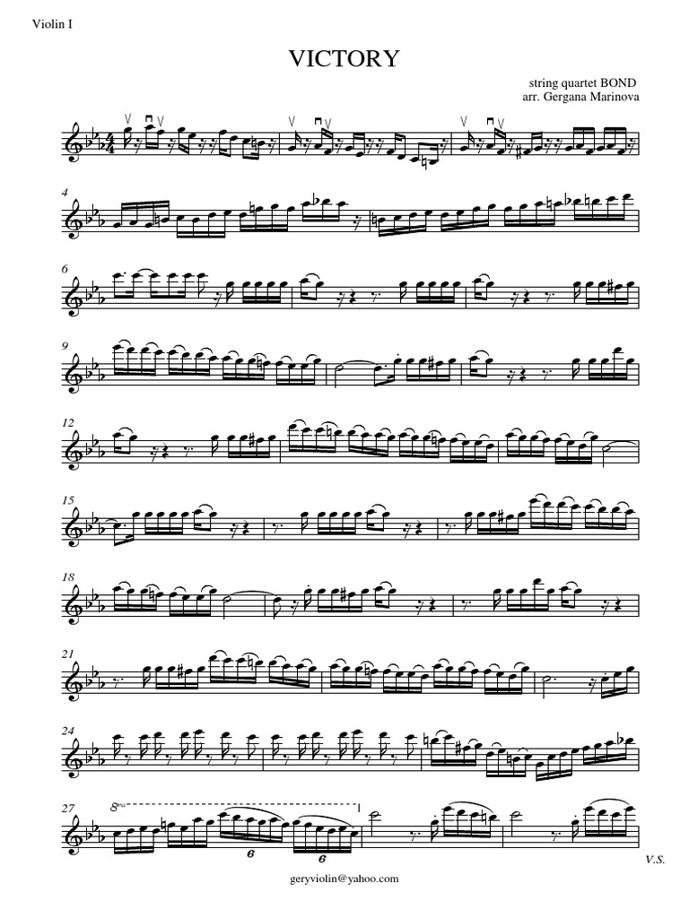 Bond-Victory Violin I | PDF | Chamber Music | Classical Music