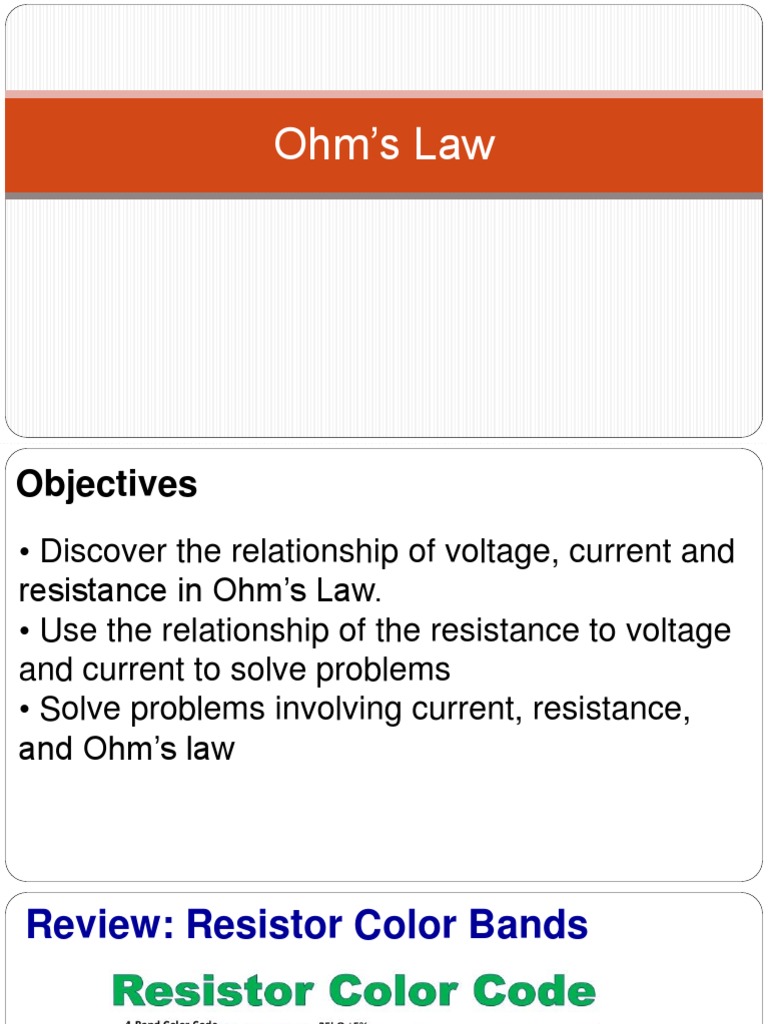 Ohms Law Series and Parallel Ckts | PDF | Electrical Resistance And Conductance | Resistor