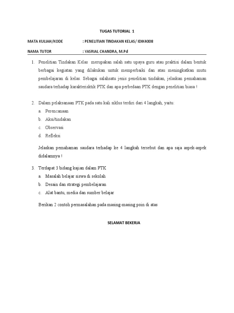 Tugas Tutorial 1 PTK | PDF