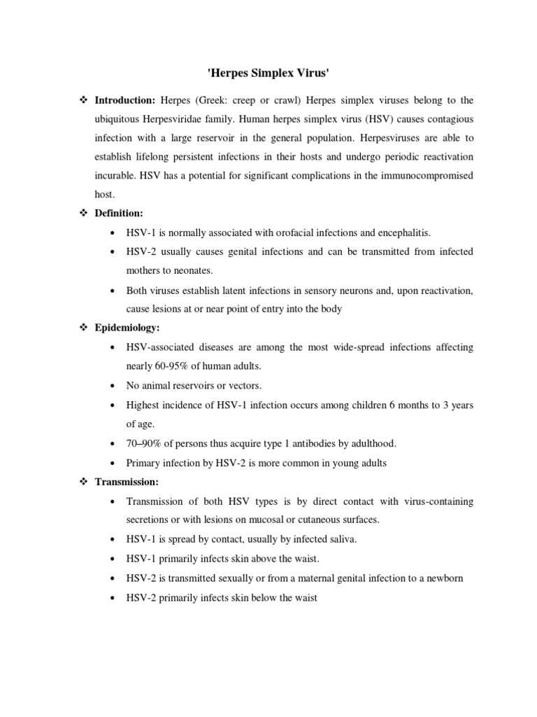 Herpes Simplex Virus Pdf