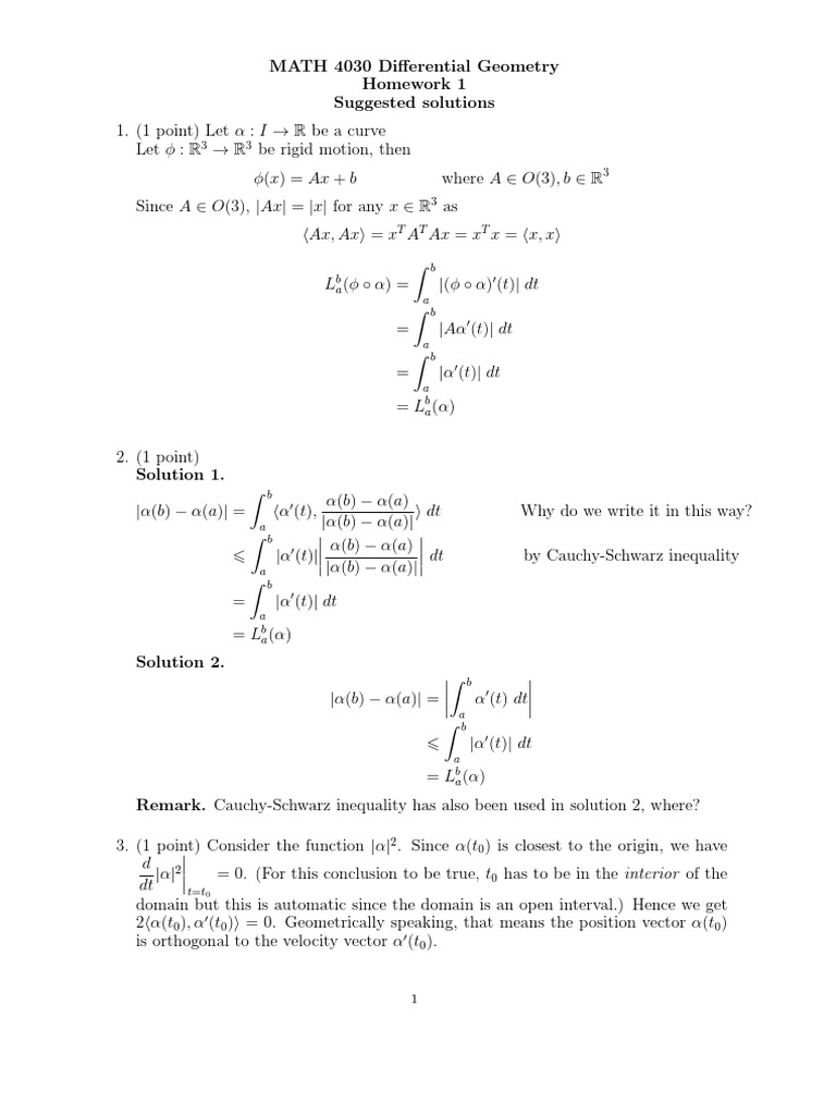 Sol HW1 | PDF | Continuous Function | Mathematical Relations