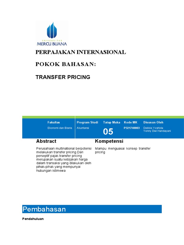 Pajak Internasional Pdf - Perumperindo.co.id