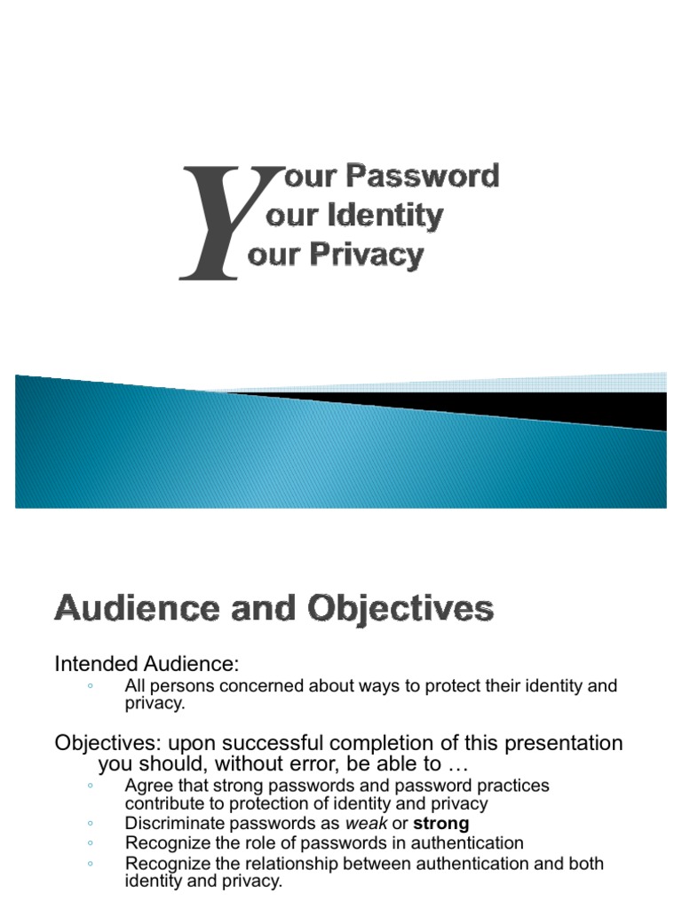 Password Presentation | PDF | Password | Computer Security