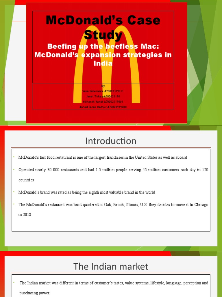 Mcdonald's Case Study | PDF | Mc Donald's | Supply Chain