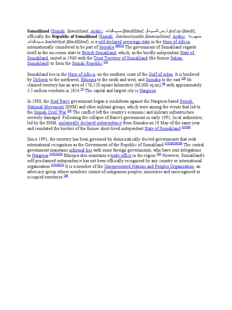 Somaliland | PDF